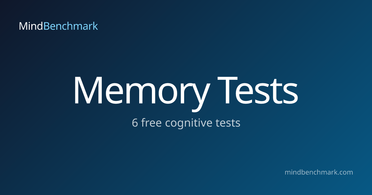 Memory Tests – Test Recall and Retention | MindBenchmark